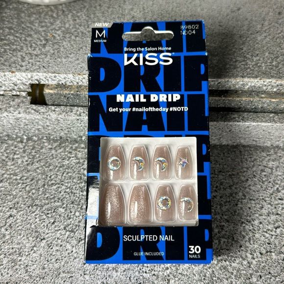 Kiss | Makeup | Nib Kiss Nail Drip We Drip Set Stars Moons Sculpted ...